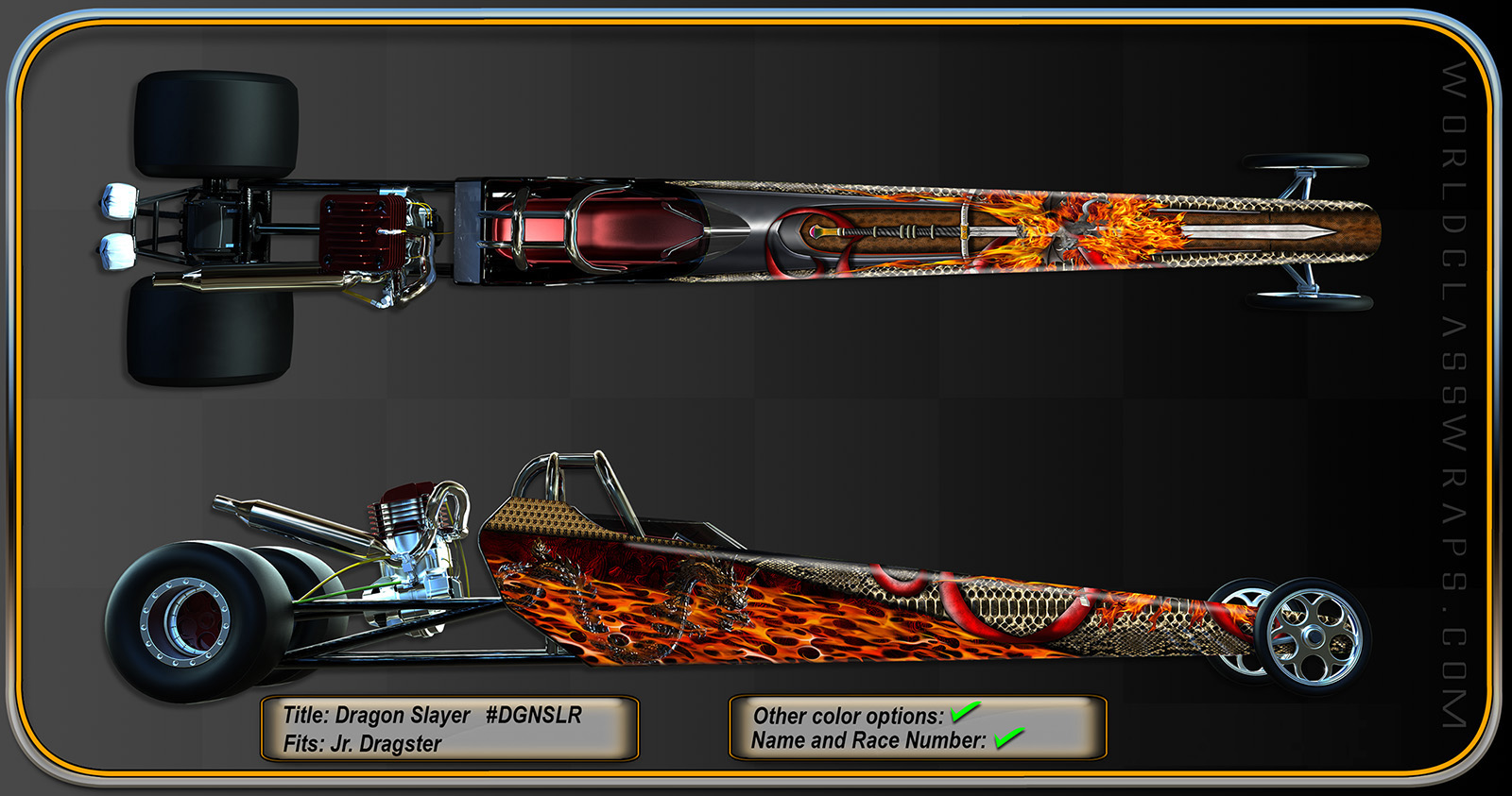 Custom | Jr. Dragster | Funny Car | Graphics | Wraps