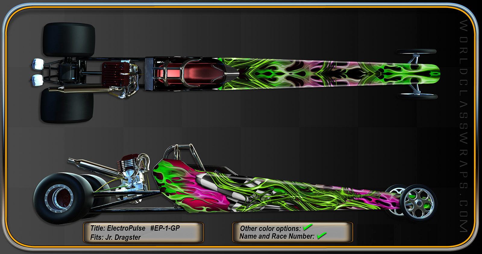 Custom | Jr. Dragster | Funny Car | Graphics | Wraps