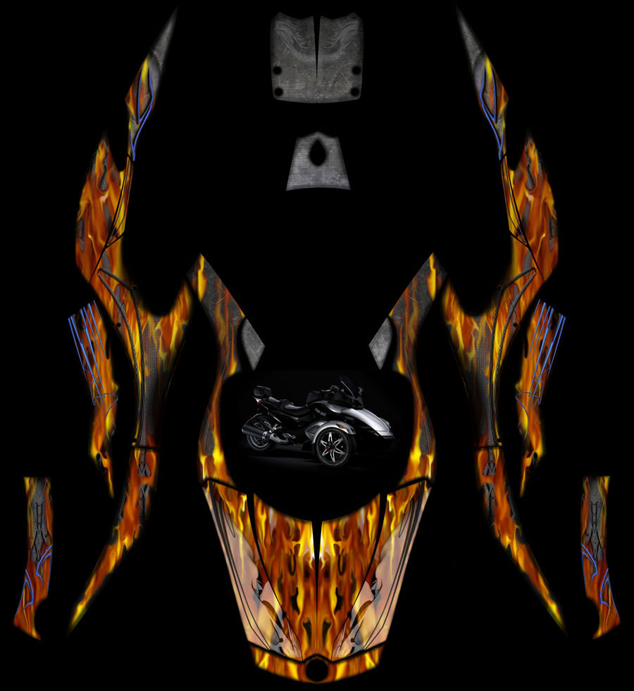 CUSTOM CAN-AM SPYDER GRAPHICS KIT SPY-03